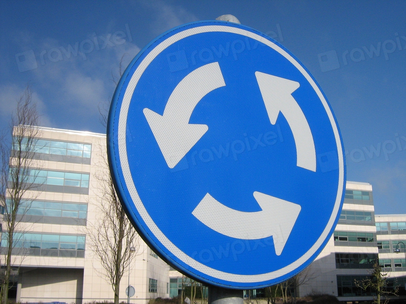 Roundabout sign | Free Photo - rawpixel