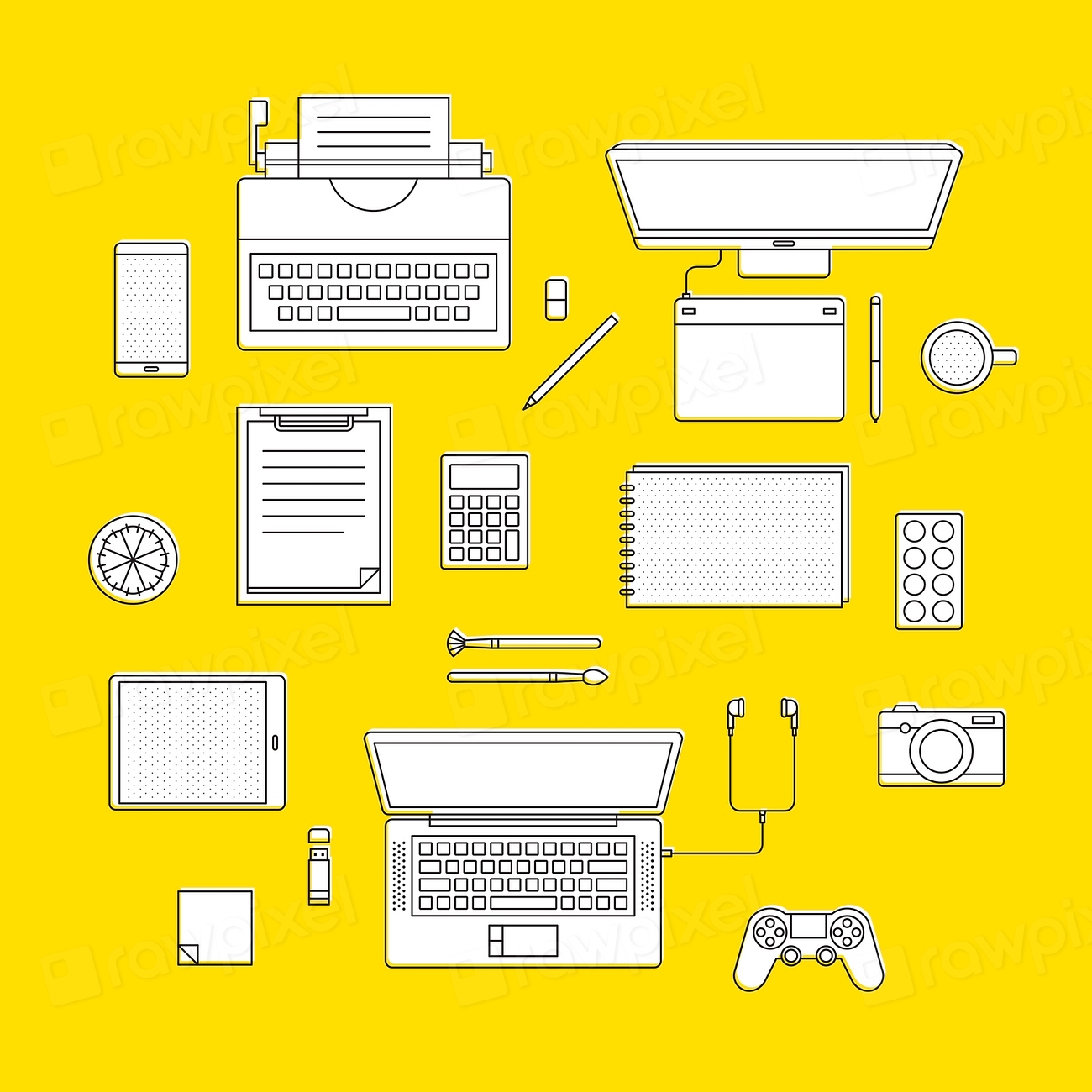 Vector set of digital devices | Free Vector - rawpixel