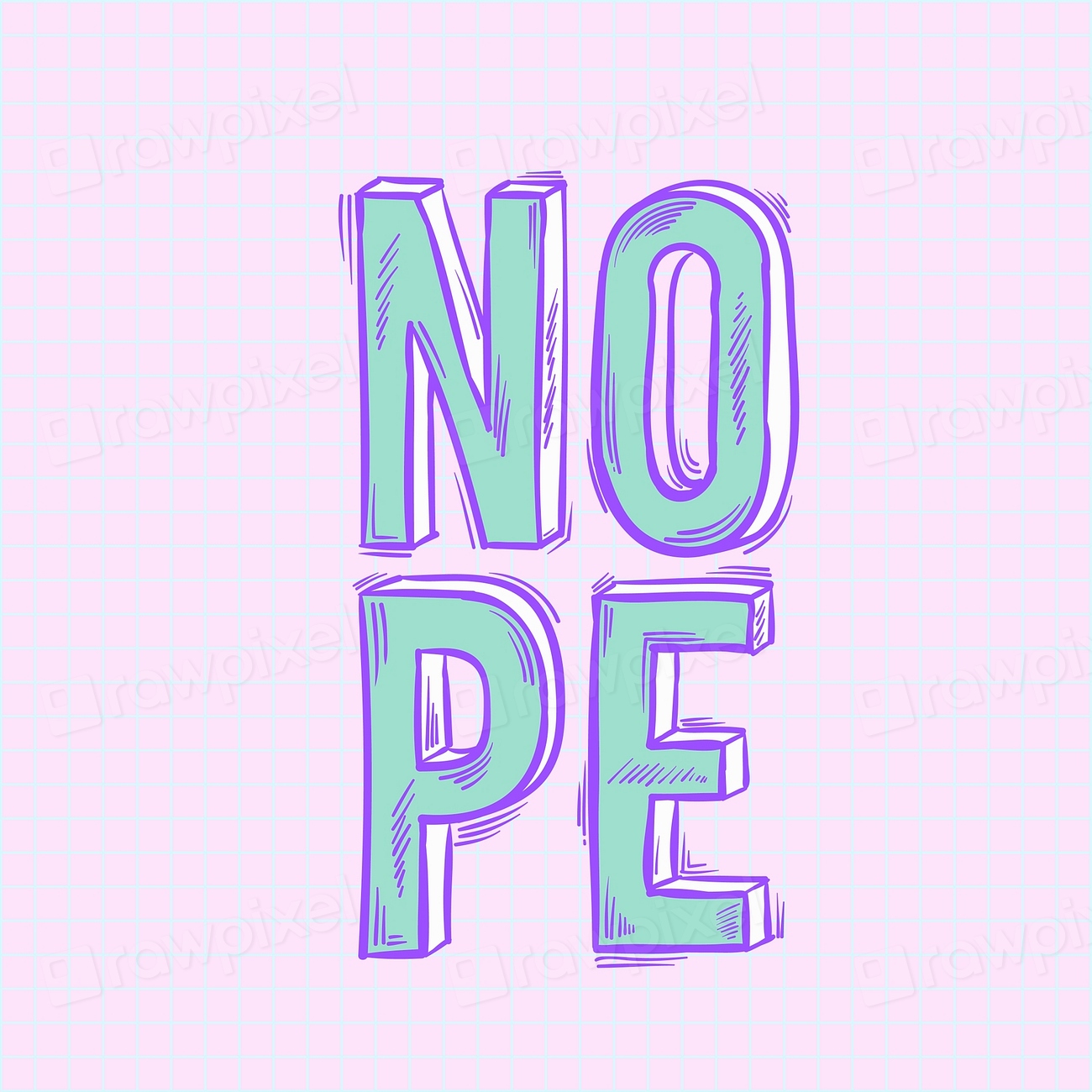 Nope word isolated on background | Premium Vector - rawpixel