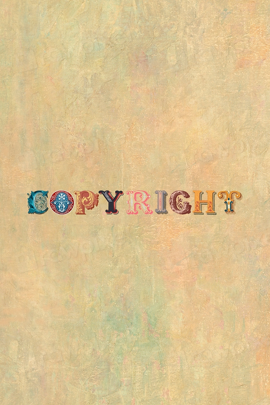 Copyright word vintage victorian typography | Free Photo - rawpixel