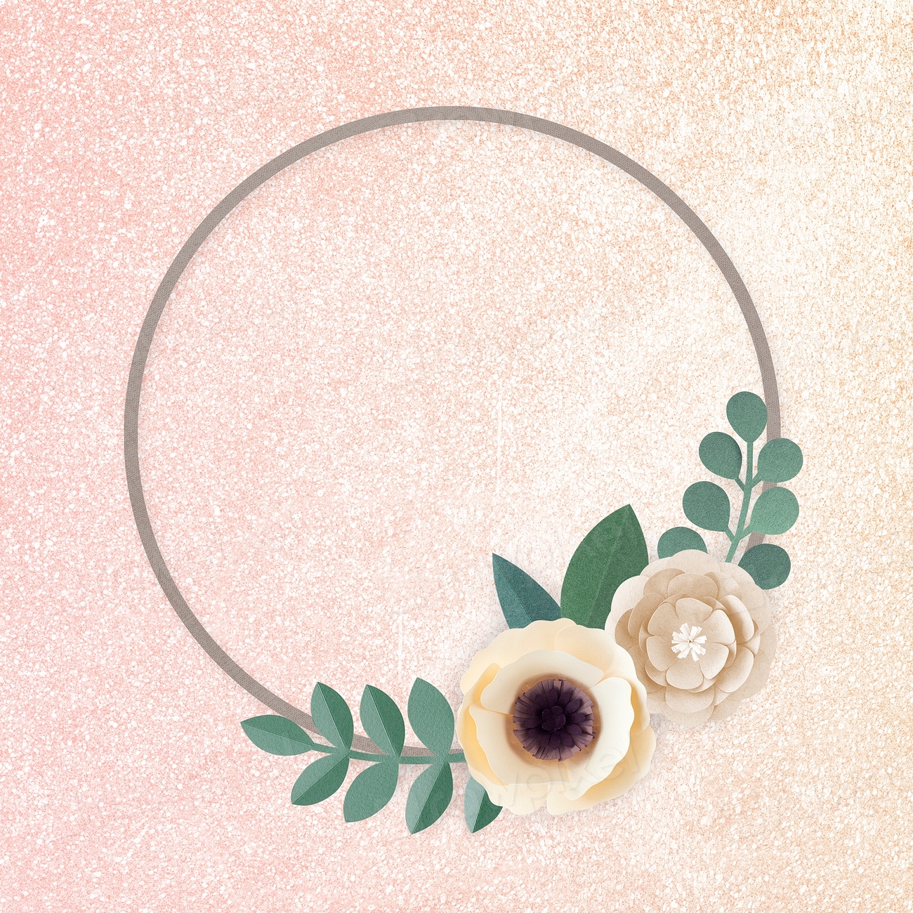 Psd round frame paper craft | Premium PSD - rawpixel