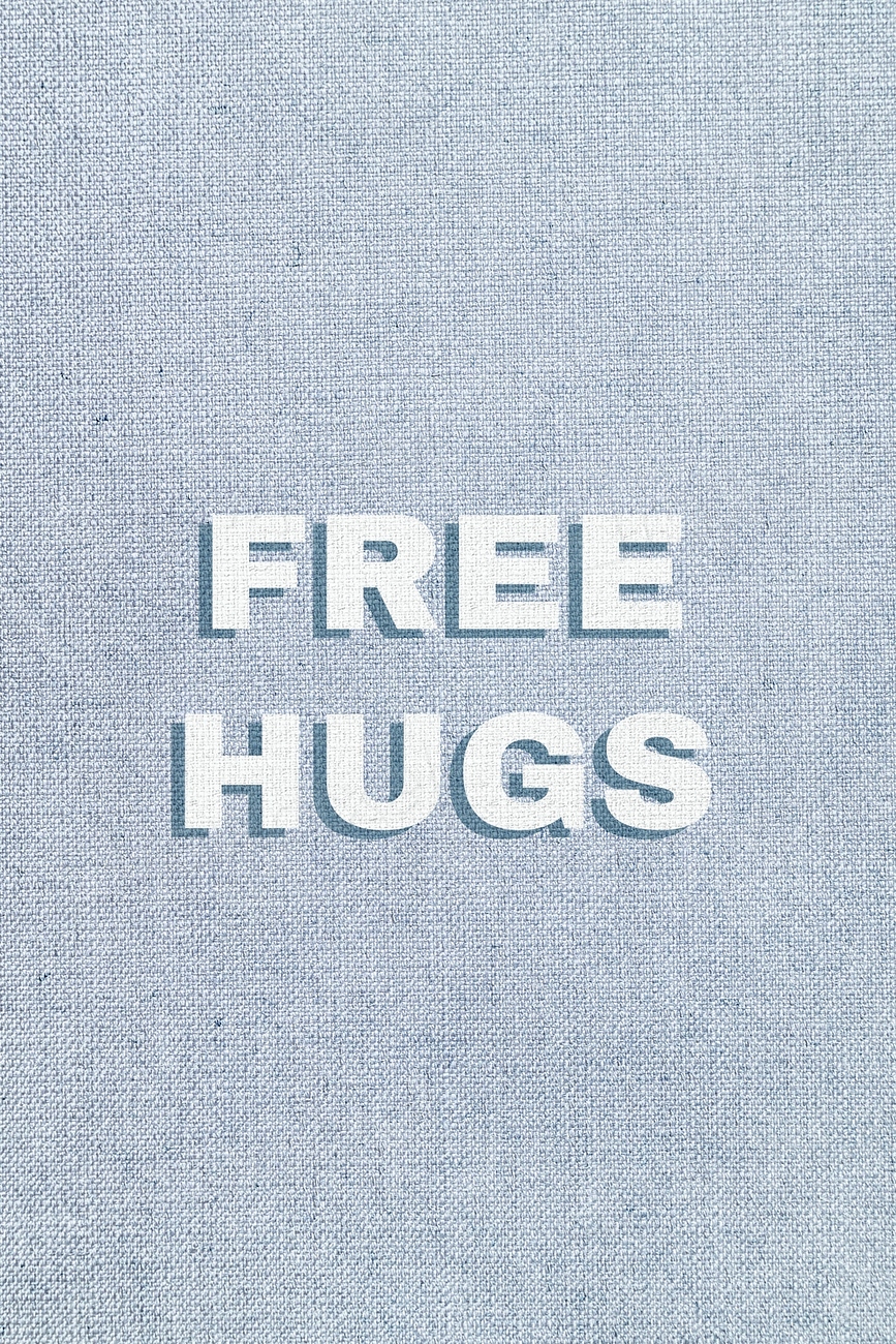 Free hugs text pastel fabric | Free Photo - rawpixel