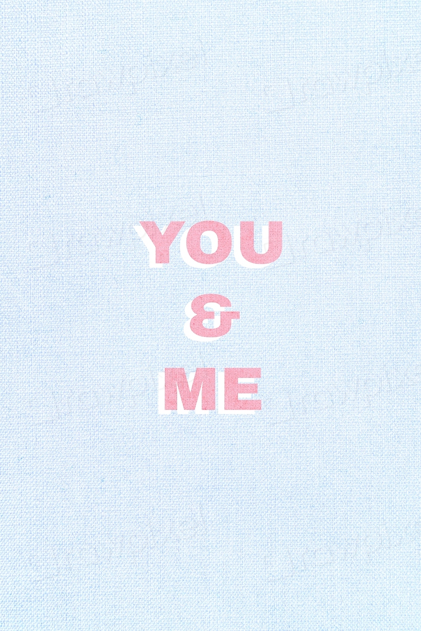 You&me bold style word typography | Free Photo - rawpixel