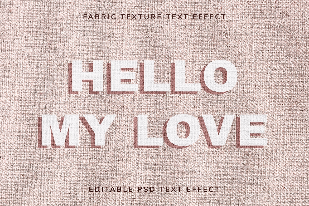 Fabric texture editable psd text | Free PSD Add-on - rawpixel