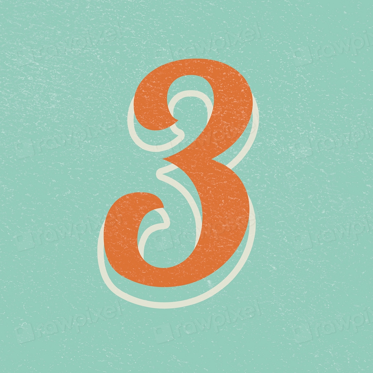 Retro number 1 bold lettering | Premium PSD - rawpixel