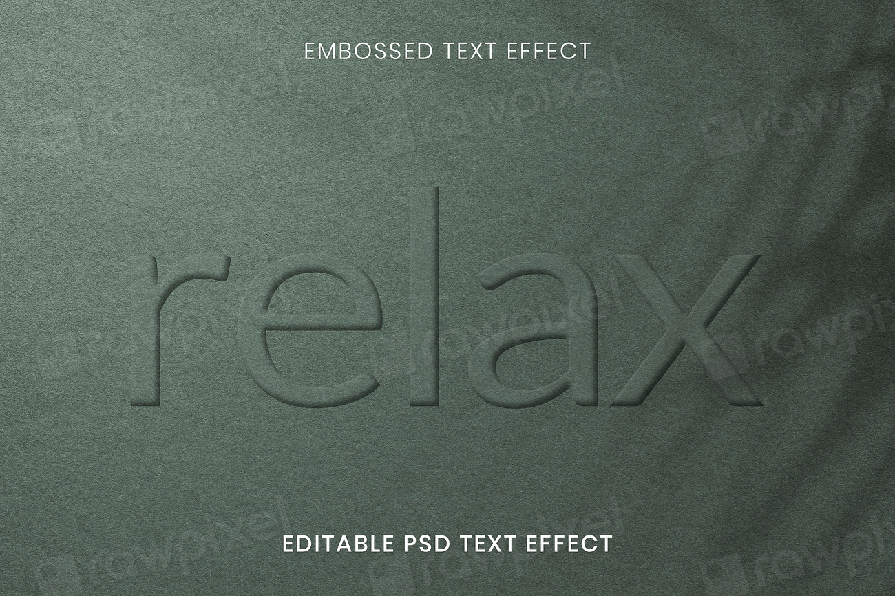 Word embossed editable psd text | Premium PSD Add-on - rawpixel