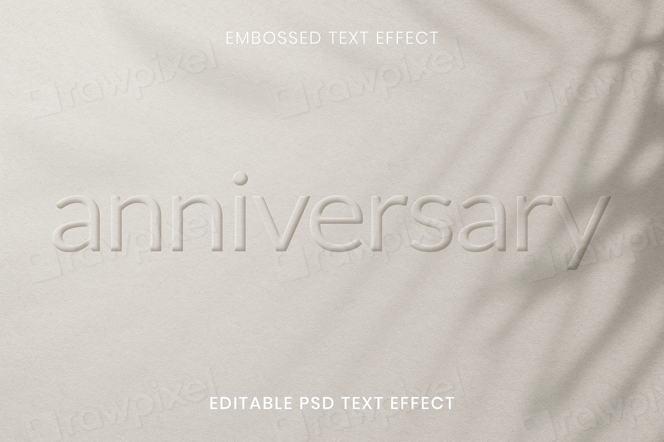 Word embossed editable psd text | Premium PSD Add-on - rawpixel