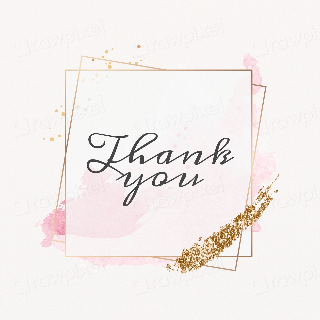 Thank you feminine frame template | Premium PSD - rawpixel