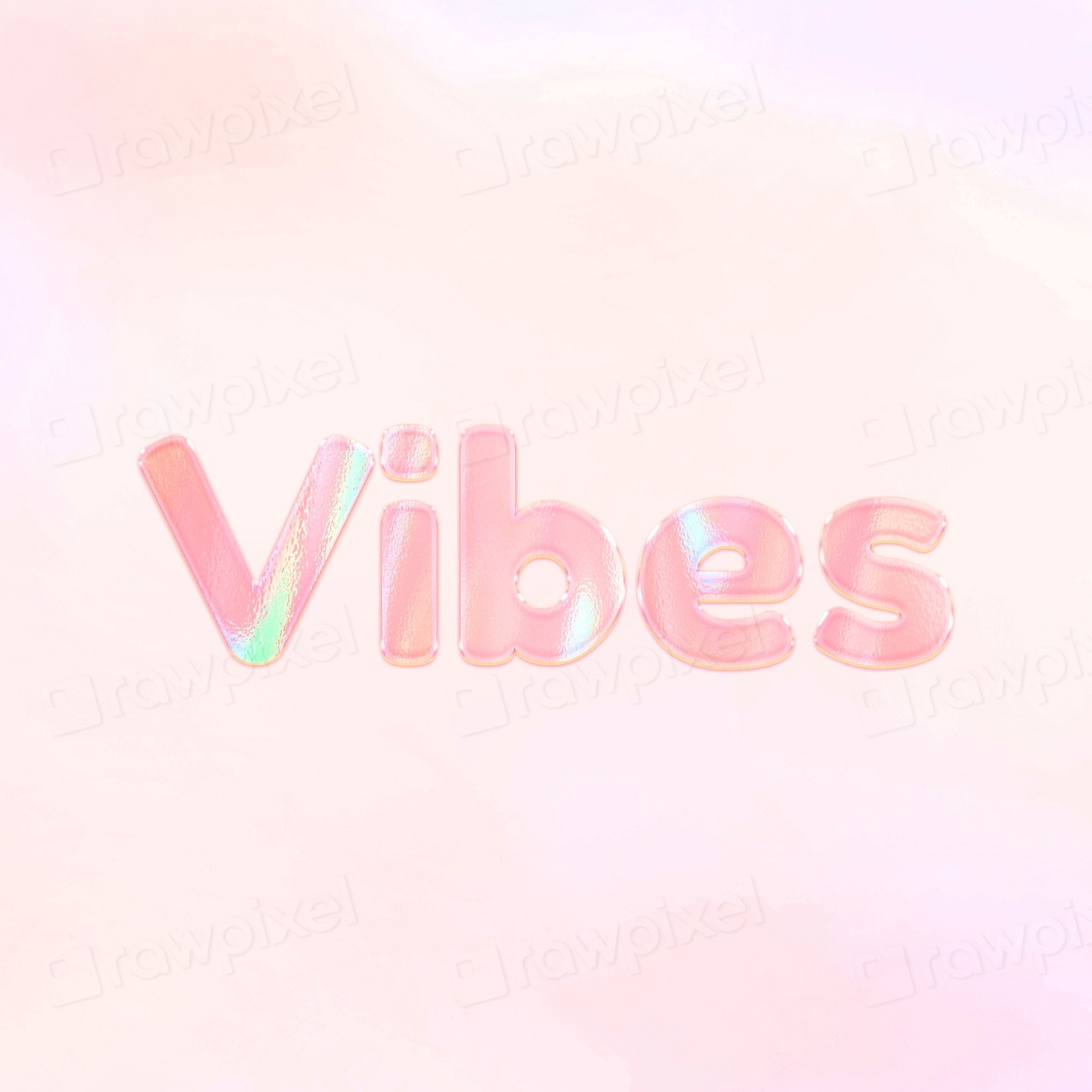 Vibes word art holographic effect | Free Photo - rawpixel