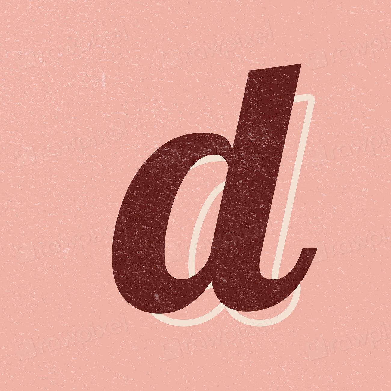 Alphabet letter D vintage handwriting | Premium PSD - rawpixel