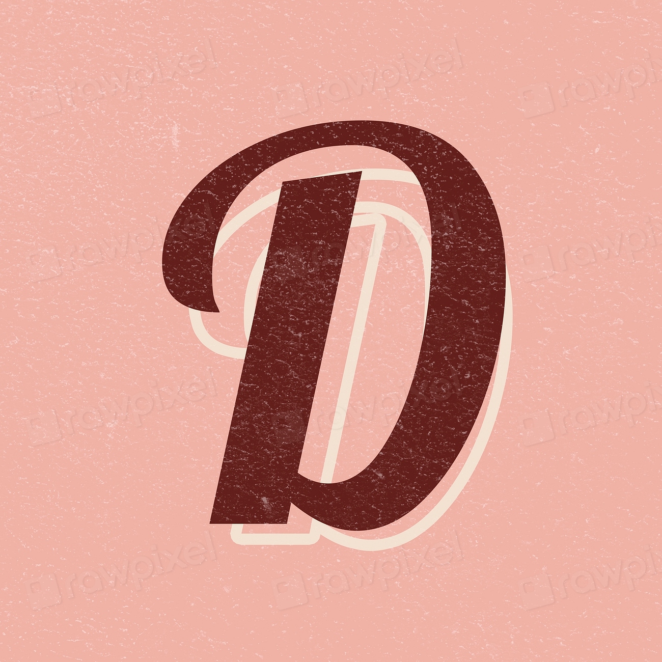 Alphabet letter D vintage handwriting | Premium PSD - rawpixel