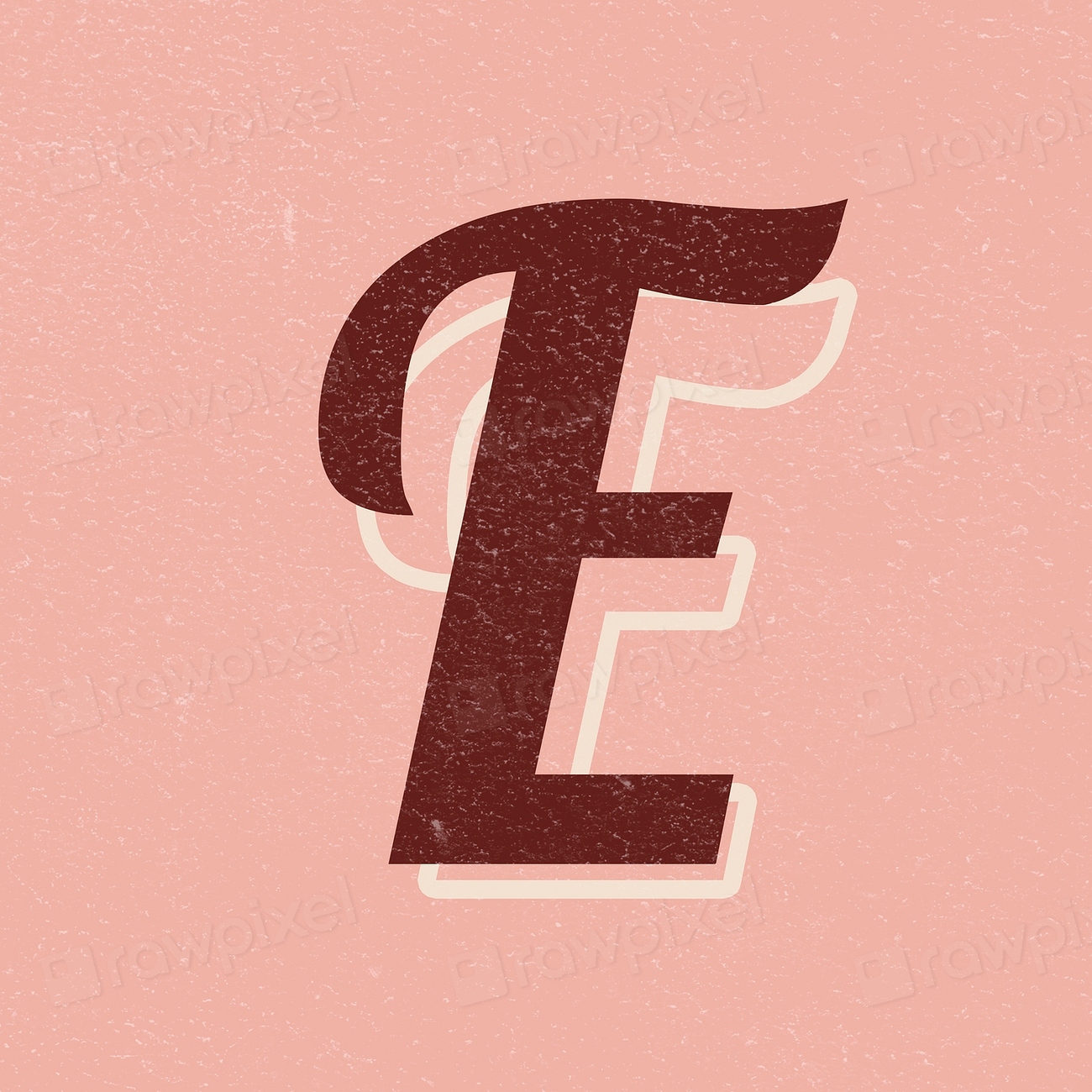 Alphabet letter E vintage handwriting | Premium PSD - rawpixel