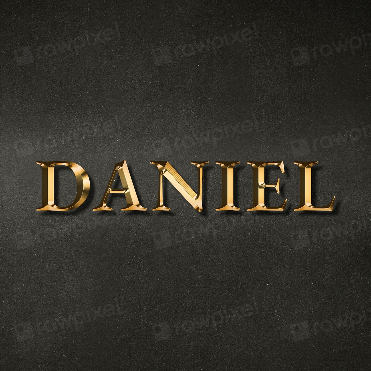 Daniel typography gold effect design | Free Photo - rawpixel