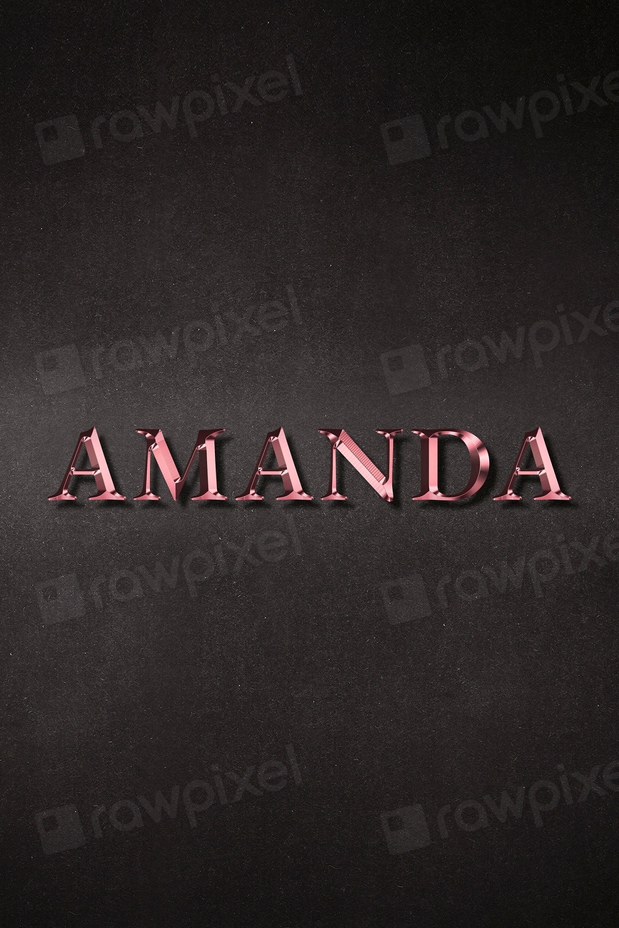 Amanda typography rose gold design | Free Photo - rawpixel