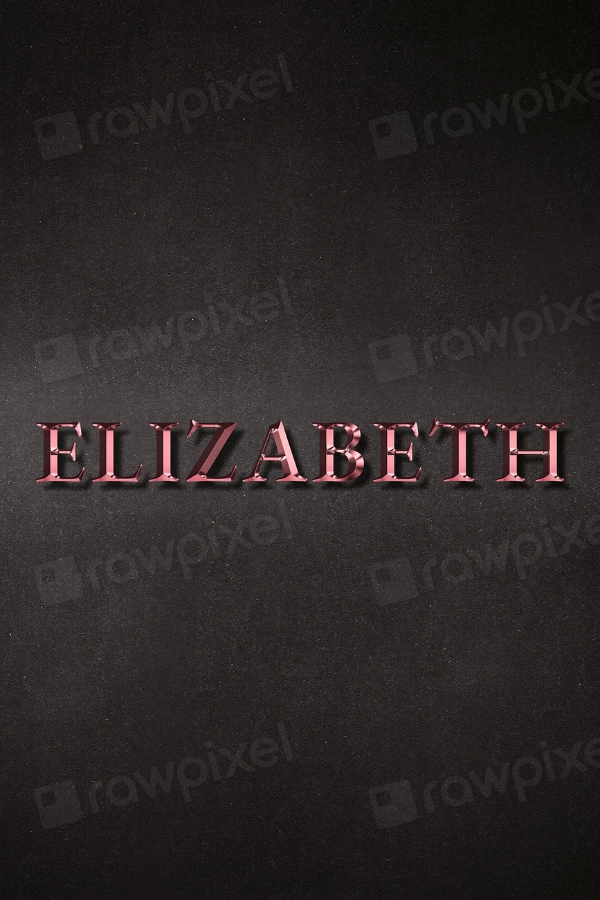 Elizabeth typography metallic rose gold | Free Photo - rawpixel