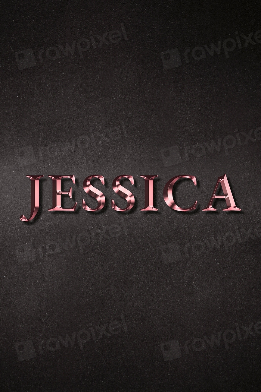 Jessica typography rose gold design | Free Photo - rawpixel