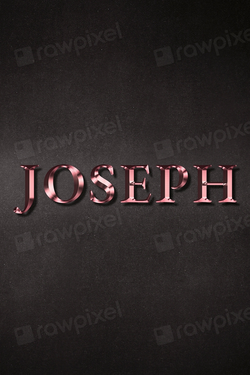 Joseph typography rose gold design | Free Photo - rawpixel