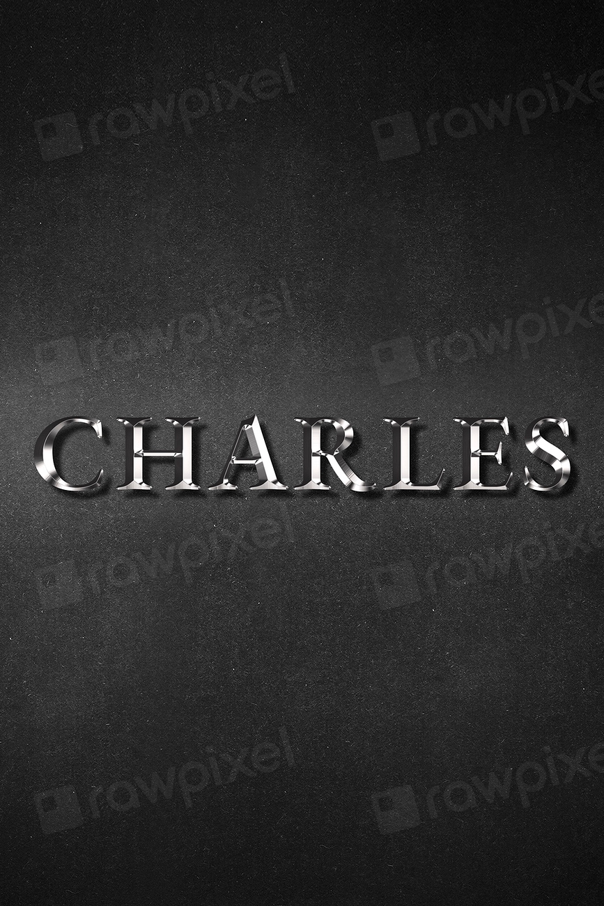 Charles typography silver metallic effect | Free Photo - rawpixel
