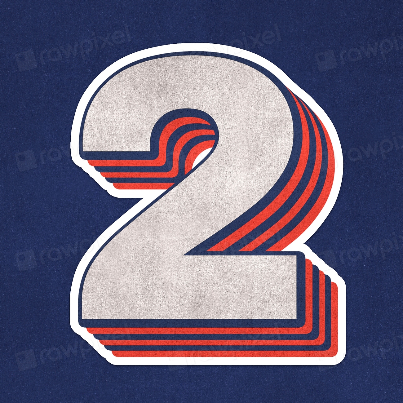 Number two layered text effect | Premium PSD - rawpixel