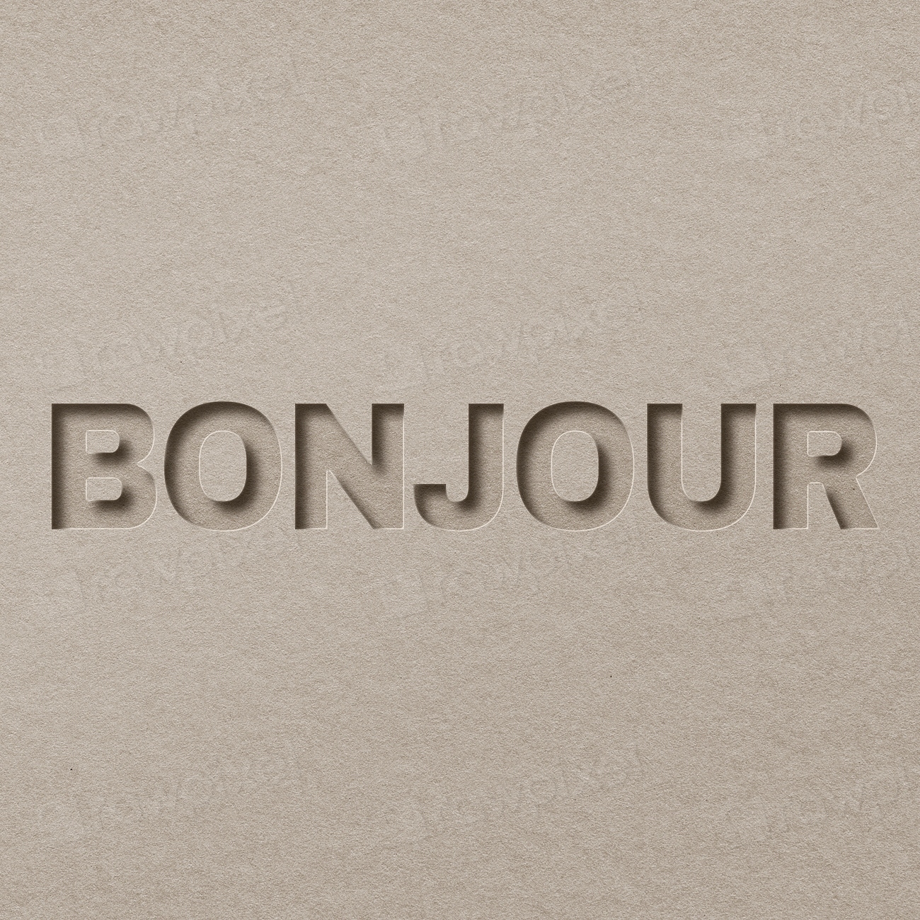 Bonjour text paper cut font | Free Photo - rawpixel