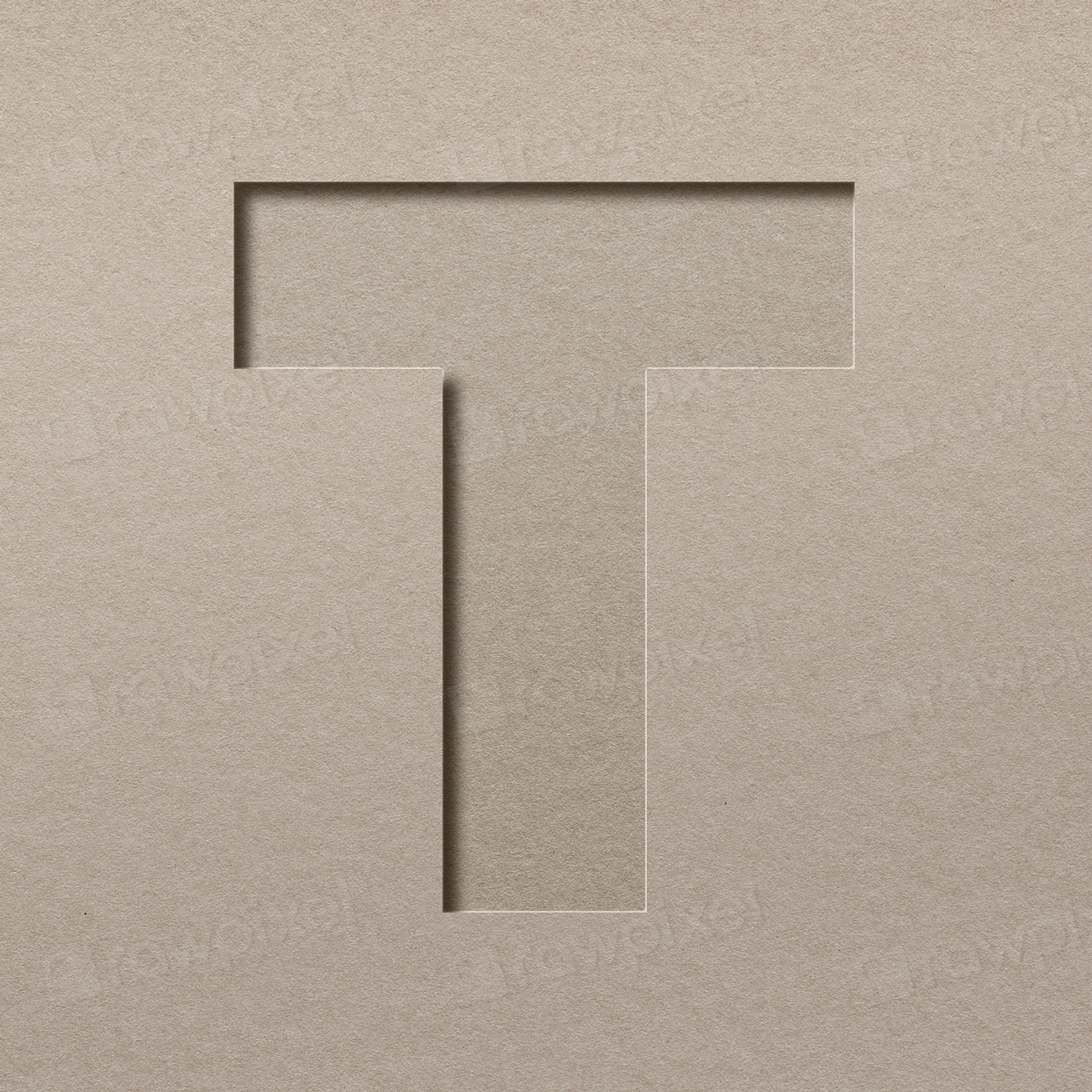Paper cut capital letter T | Premium PSD - rawpixel