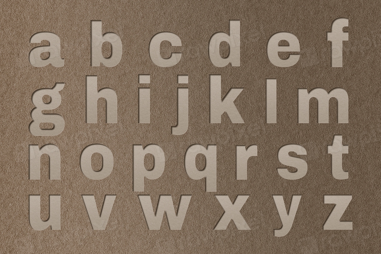 Paper cut alphabet set psd | Premium PSD - rawpixel