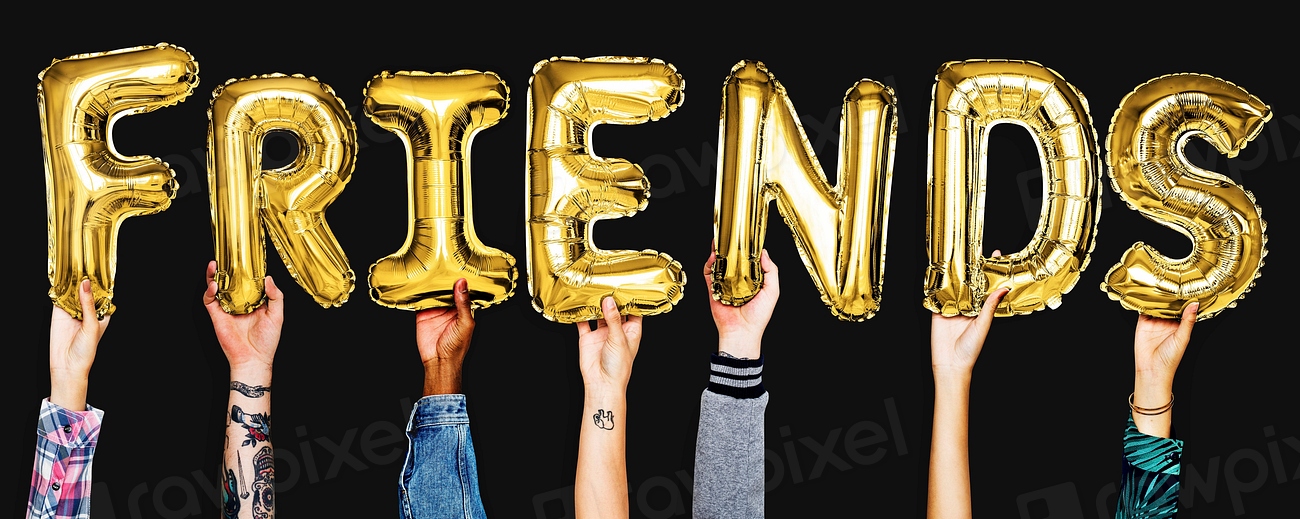 Hands showing friends balloons word | Premium Photo - rawpixel