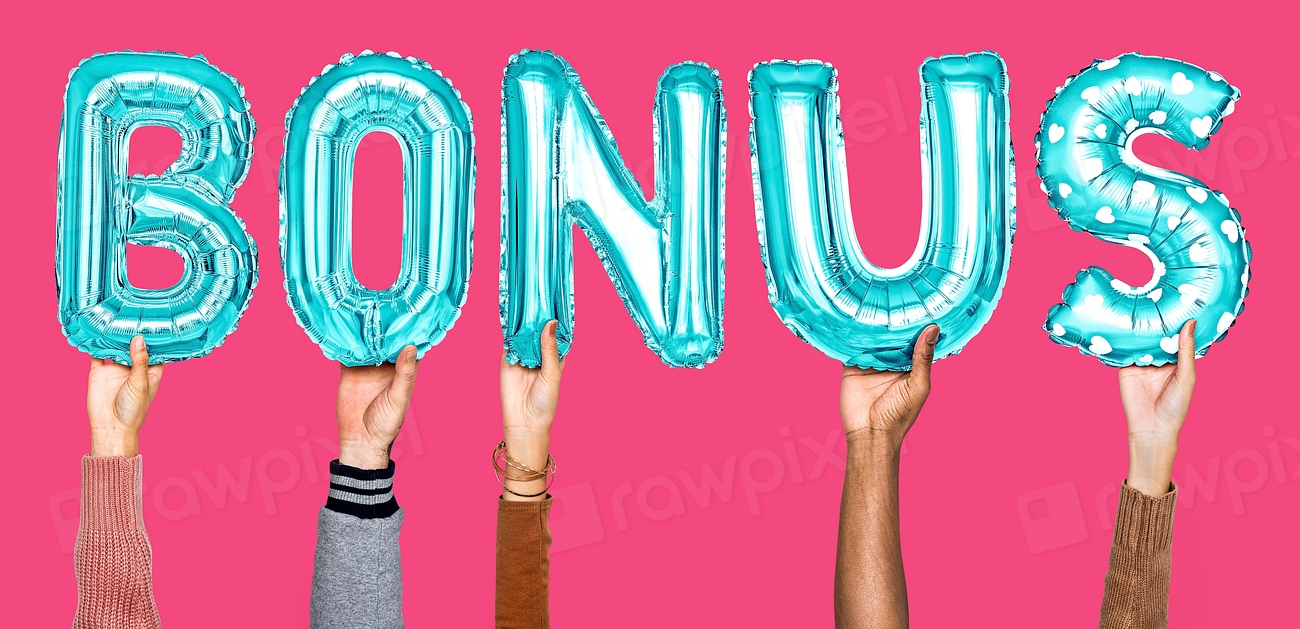 Hands holding balloons spelling Bonus | Free Photo - rawpixel