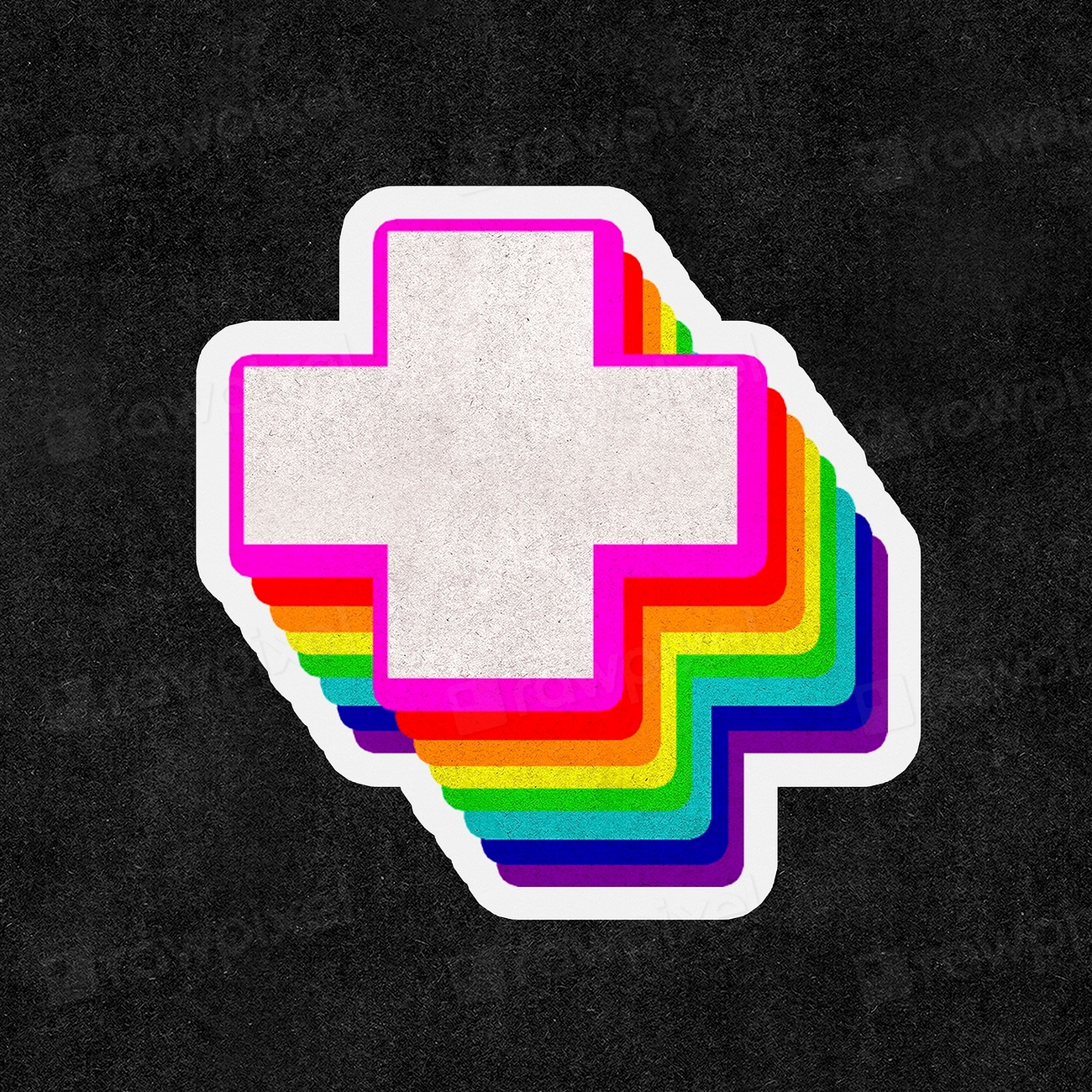 3D addition symbol psd vintage | Premium PSD - rawpixel