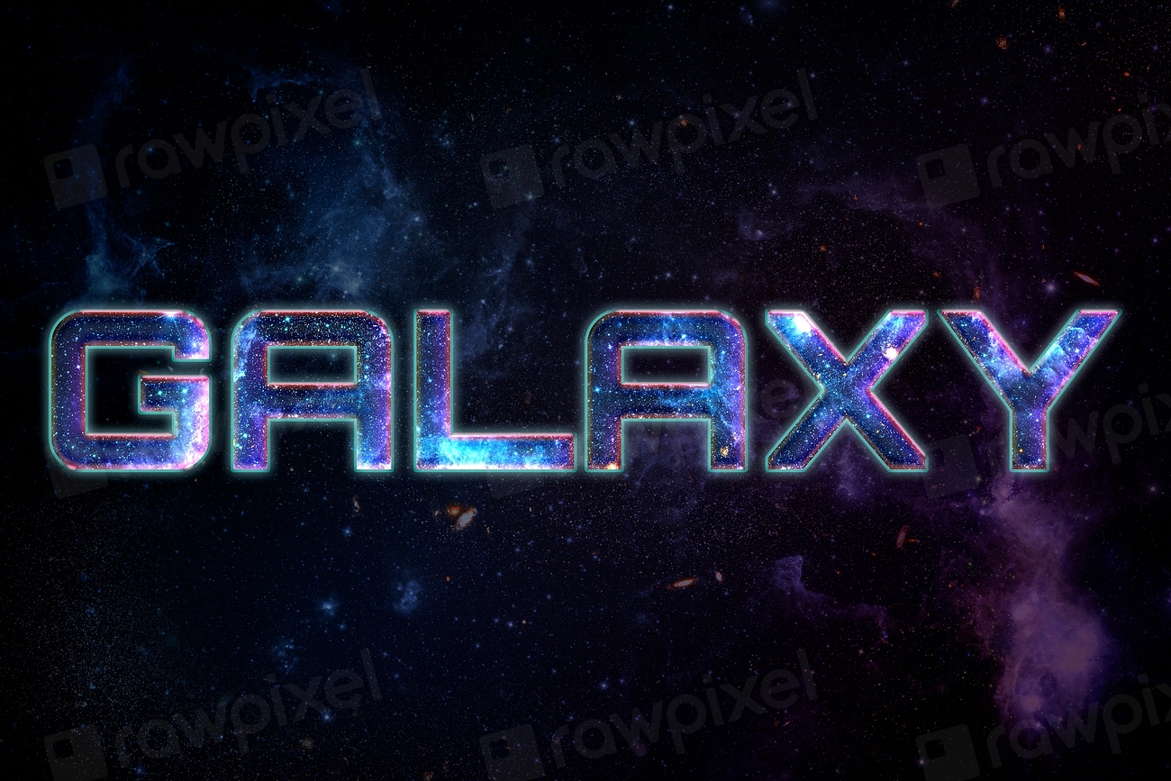 GALAXY word typography text galaxy | Premium Photo - rawpixel