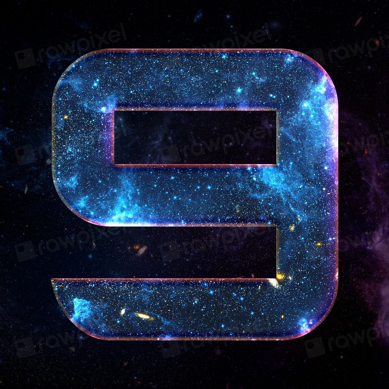 Number 9 psd galaxy effect | Premium PSD - rawpixel