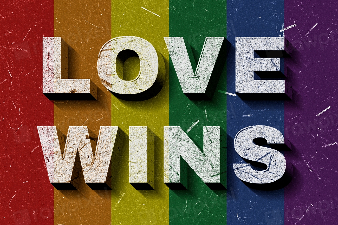 3D Love Wins rainbow pride | Free Photo - rawpixel