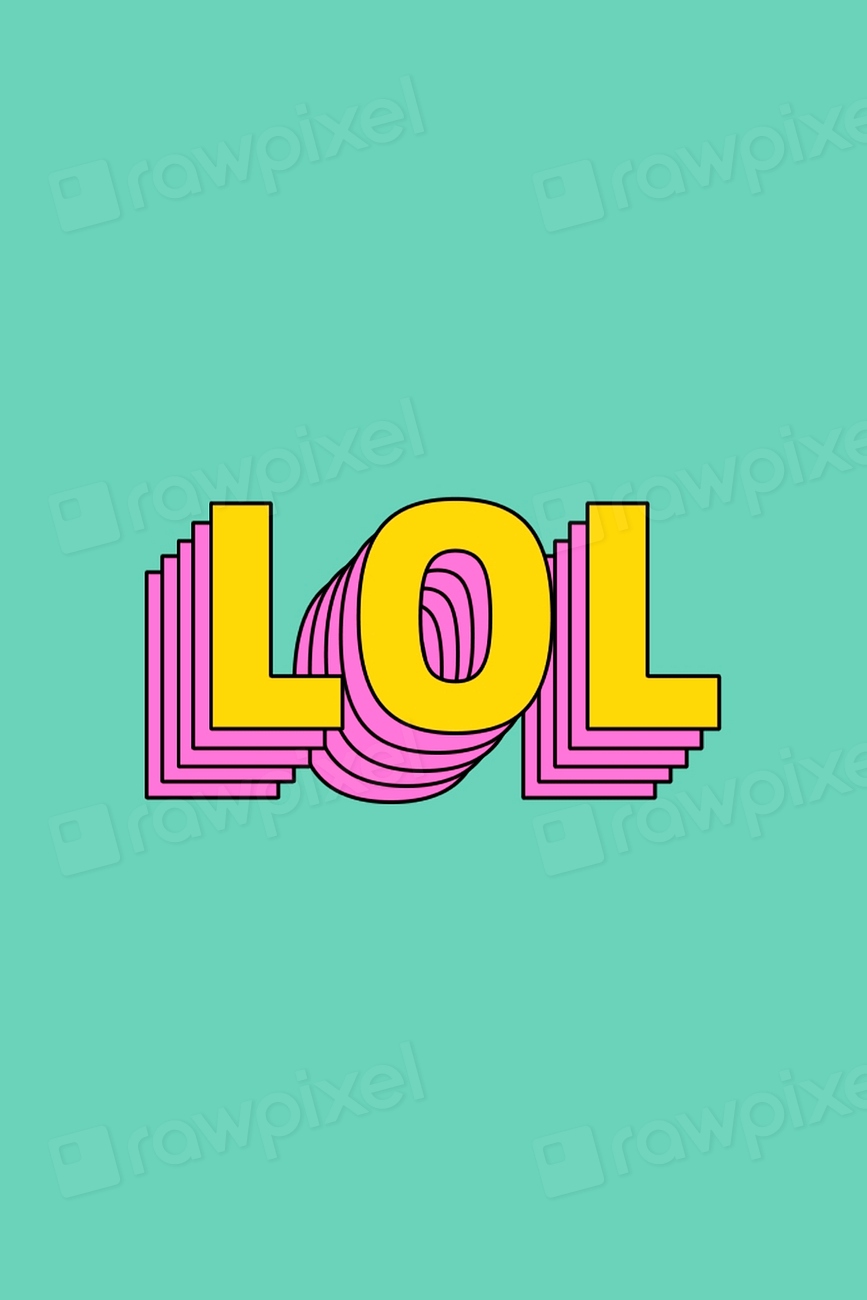 LOL text retro layered typography | Free Photo - rawpixel
