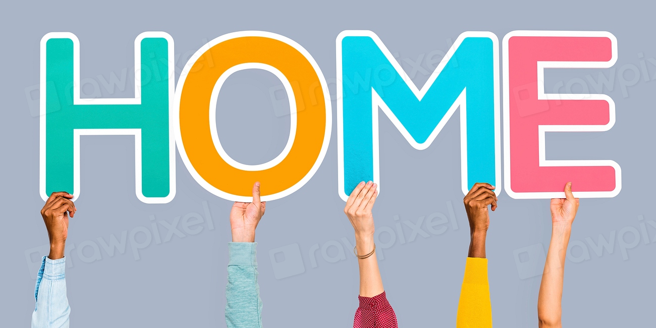 Hands holding the word home | Free Photo - rawpixel