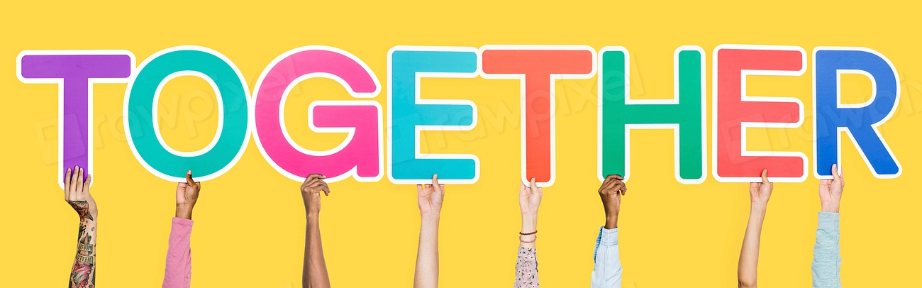 Hands holding the word together | Premium Photo - rawpixel