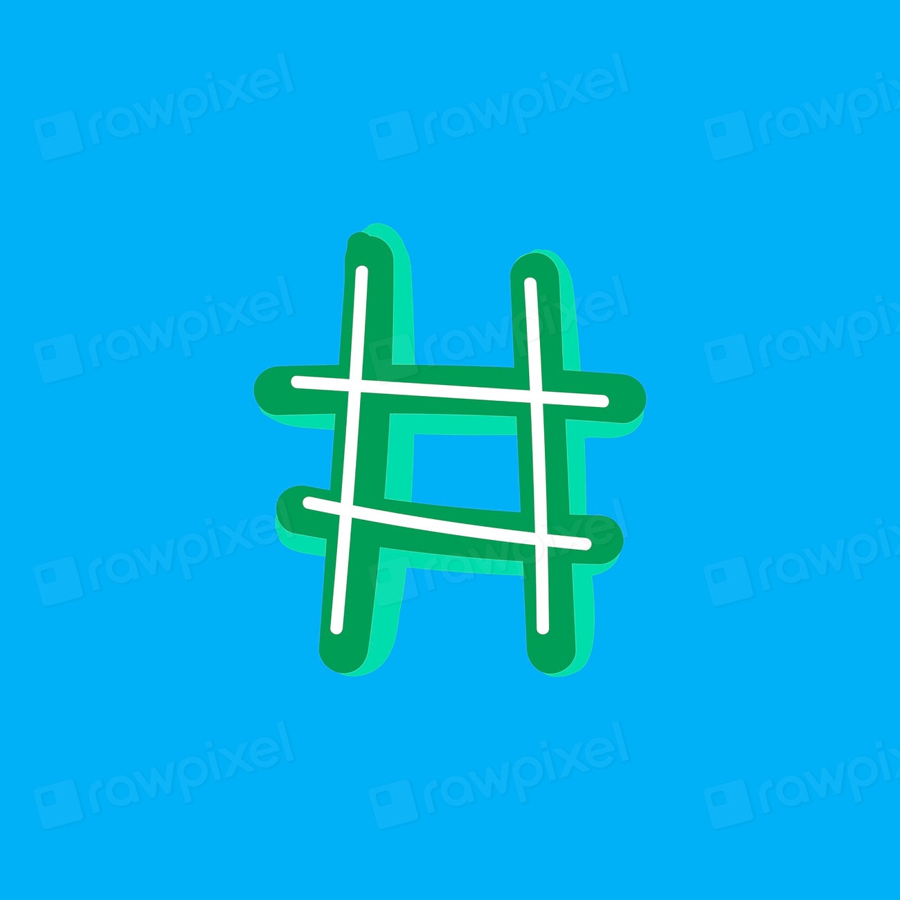 Hashtag symbol doodle vector typography | Premium Vector - rawpixel
