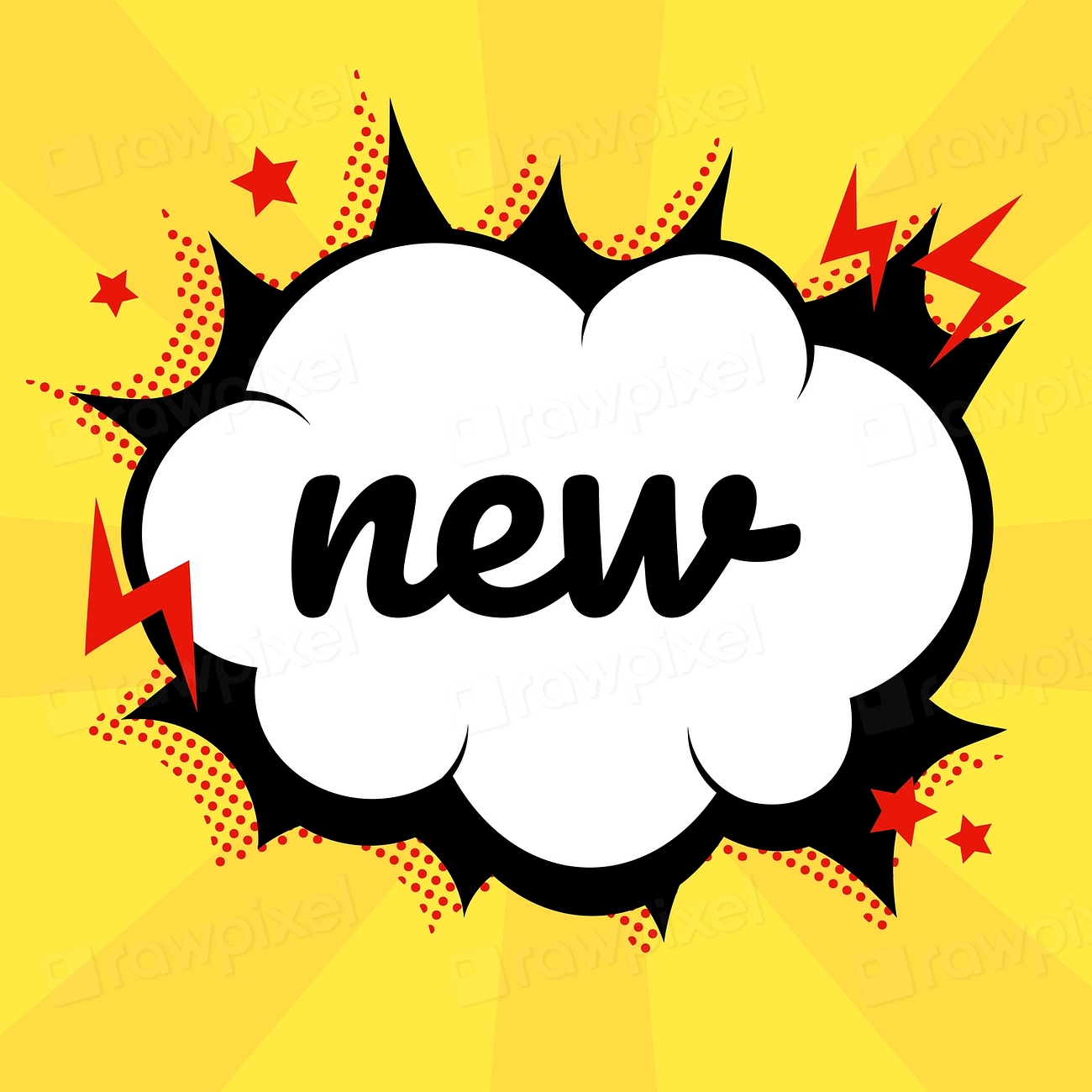 New word comic speech bubble | Premium Photo - rawpixel