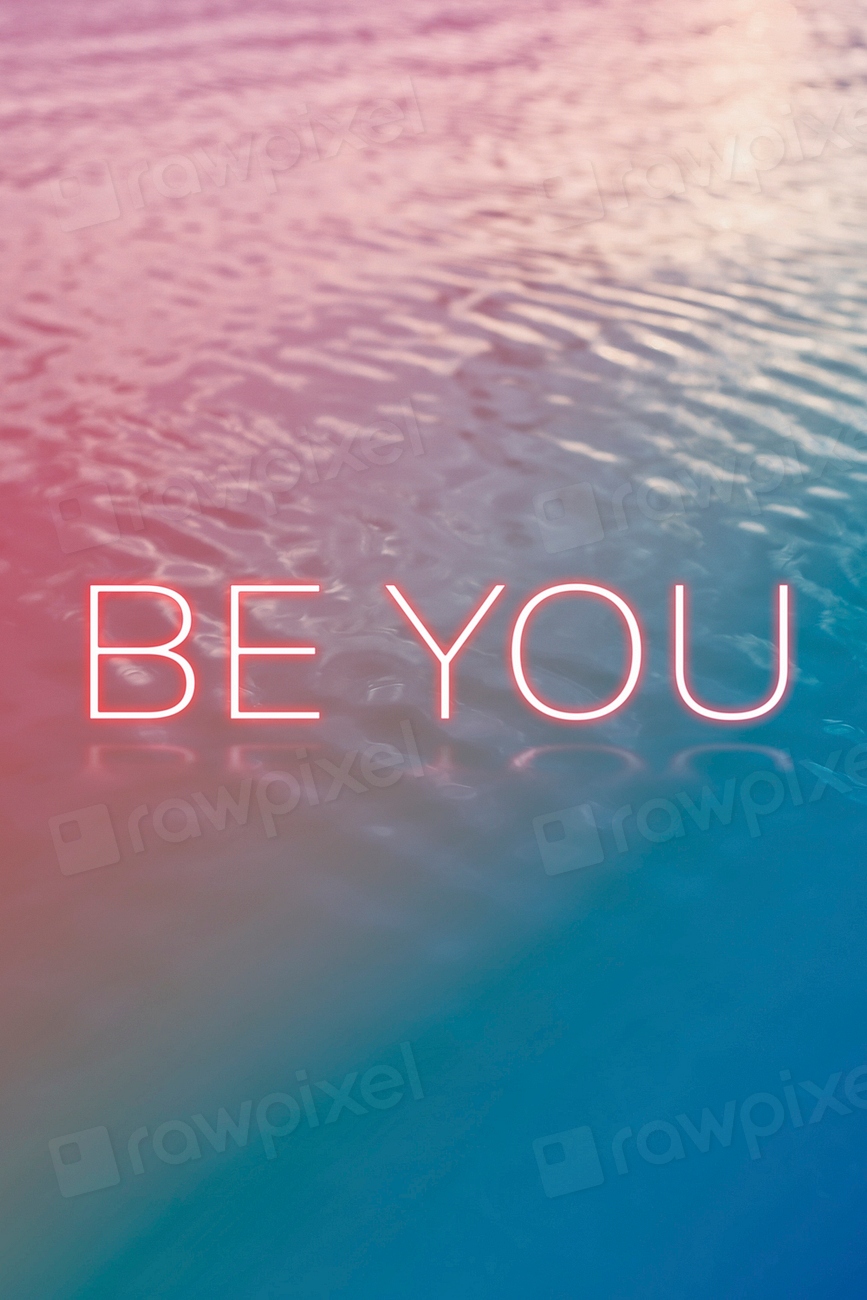 Be you word neon font | Free Photo - rawpixel