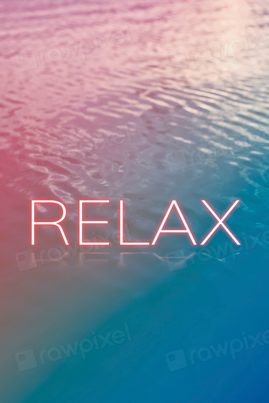 Relax word neon font typography | Free Photo - rawpixel