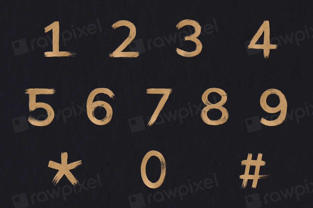 Metallic gold painted psd number | Free PSD - rawpixel