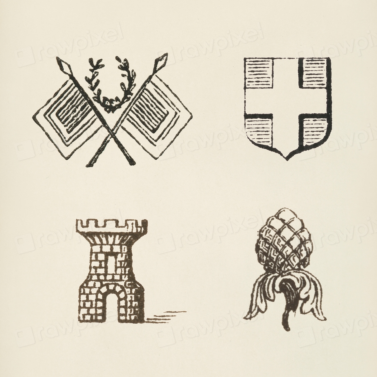 Victorian vintage icon psd hand | Premium PSD - rawpixel