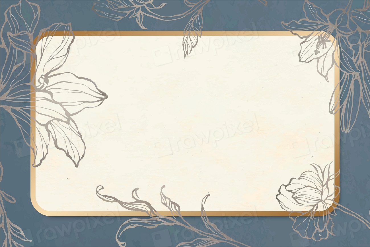 Gold botanical rectangle frame vector | Premium Vector - rawpixel
