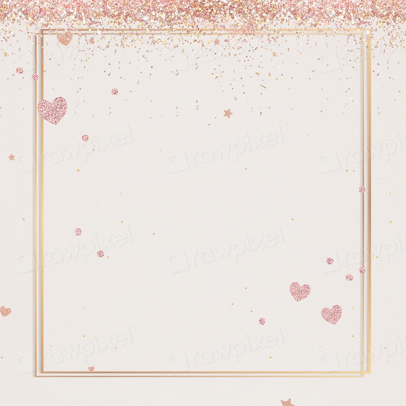 Glittery heart pattern psd party | Premium PSD - rawpixel