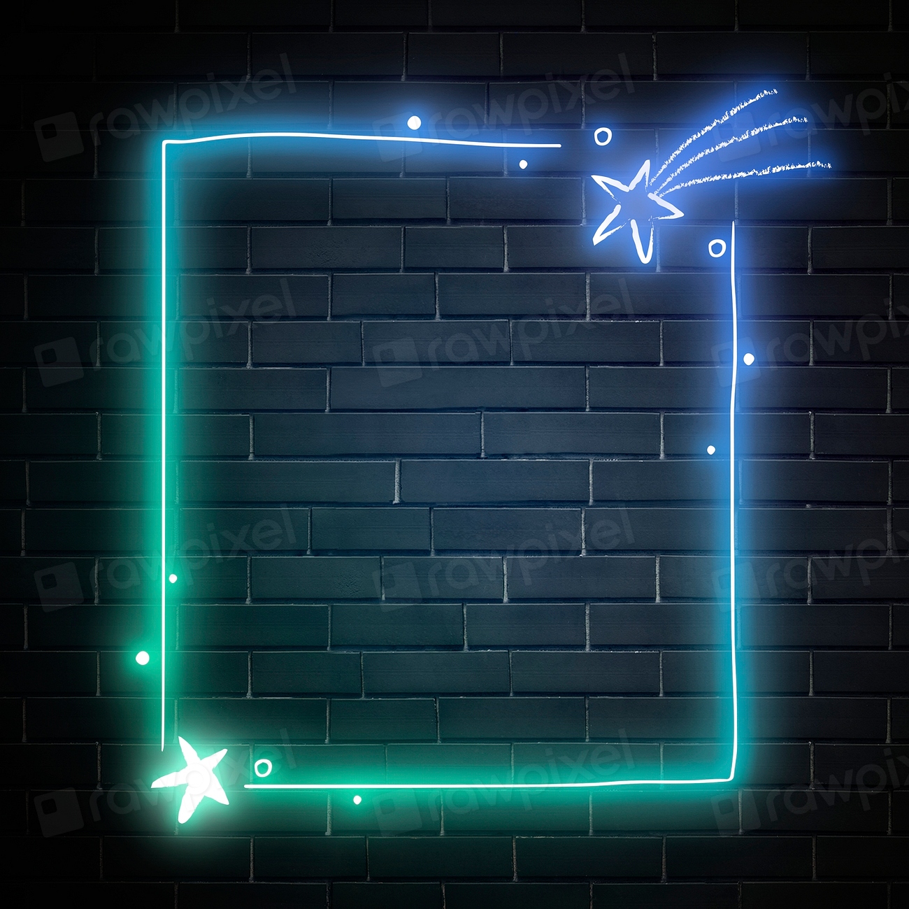 Frame neon sign psd planet | Premium PSD - rawpixel