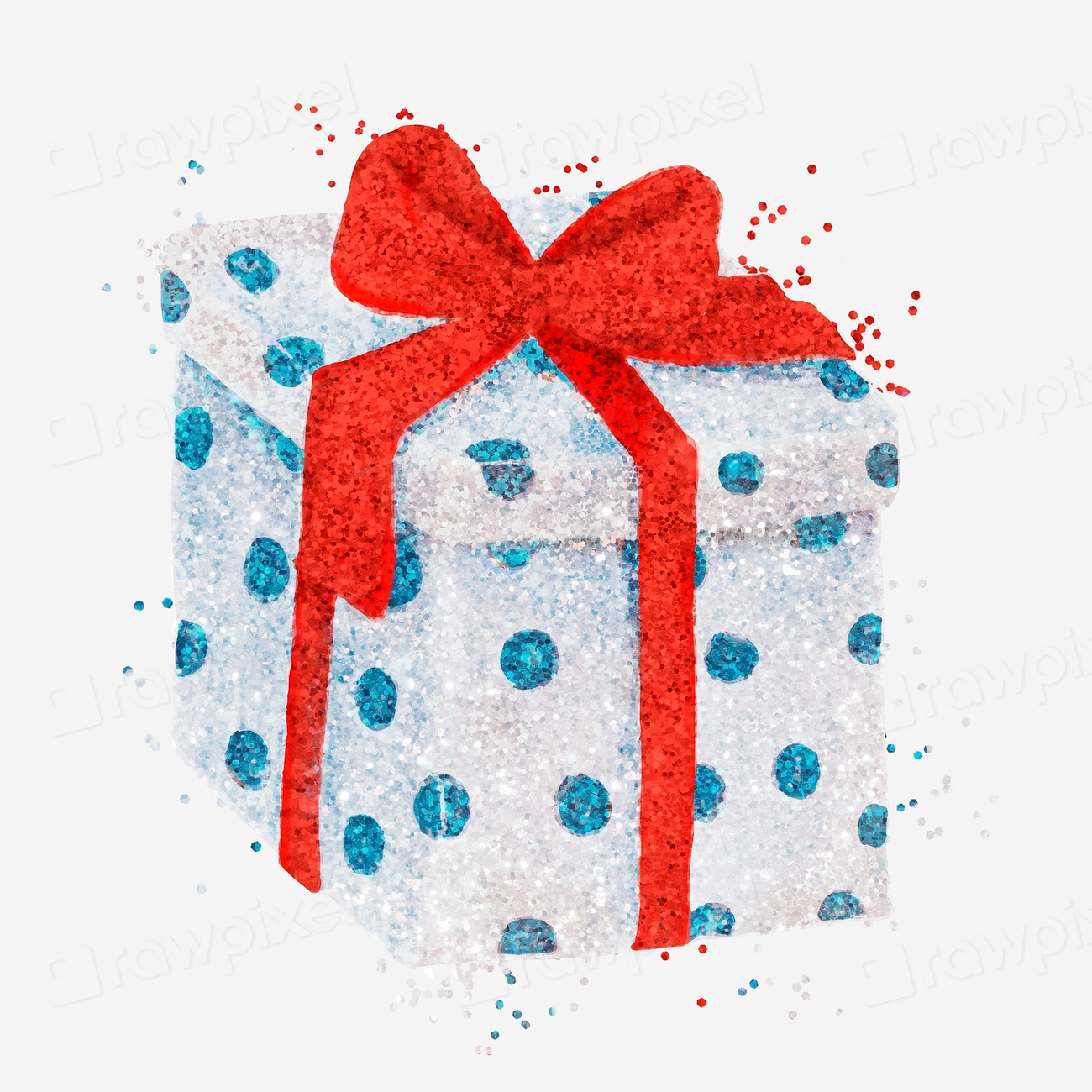 Gift box psd glitter effect | Premium PSD - rawpixel