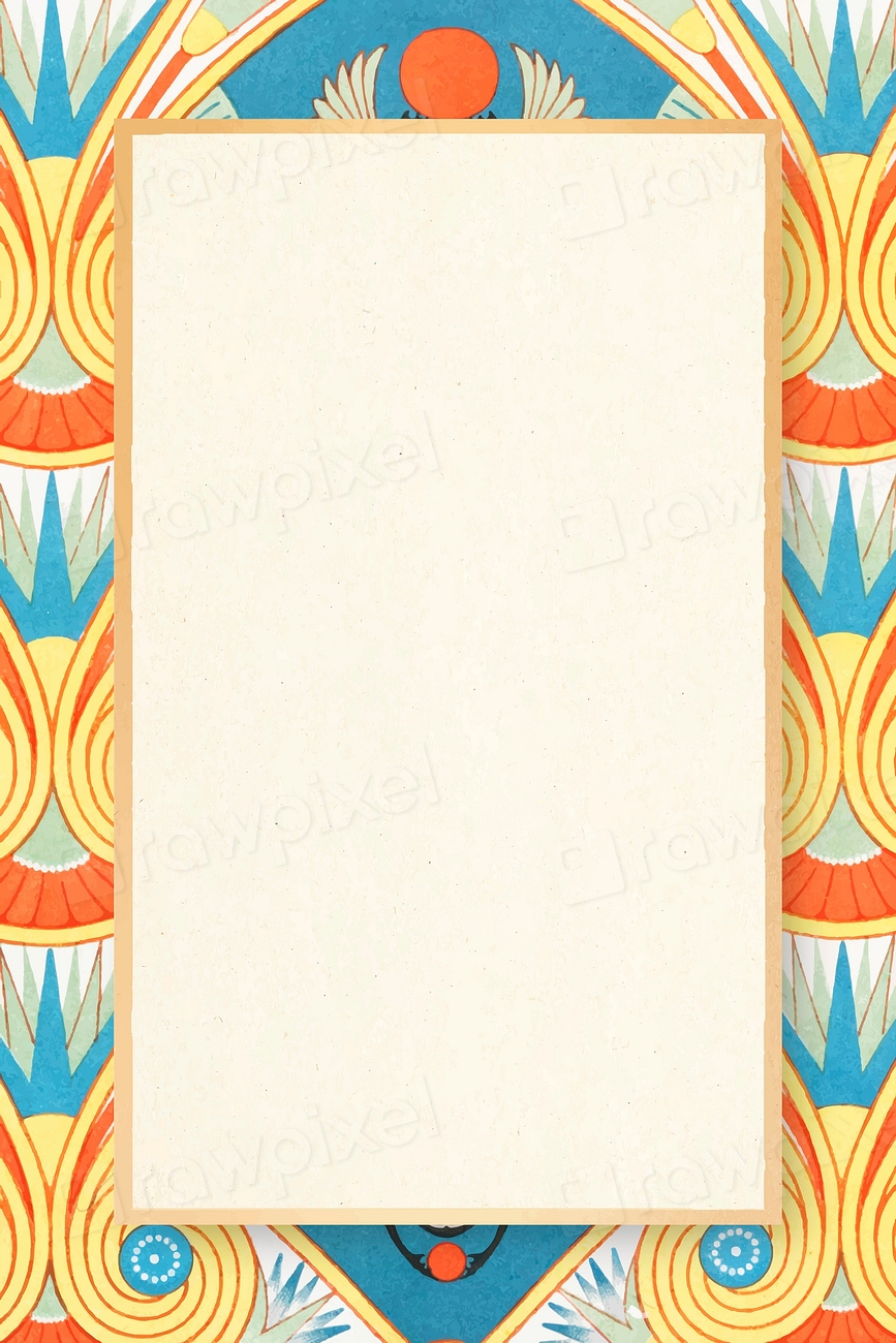 Decorative Egyptian patterned frame vector | Premium Vector - rawpixel