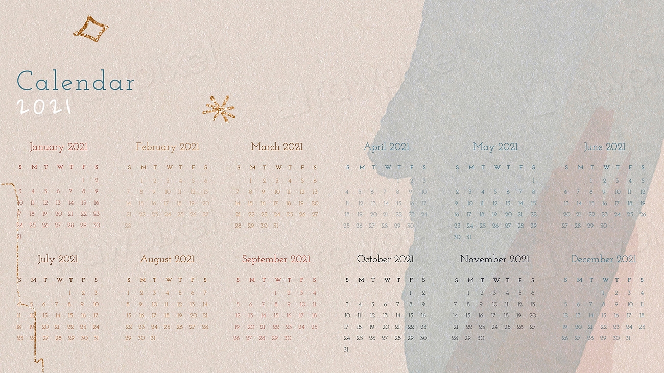 2021 calendar editable template vector | Premium Vector - rawpixel