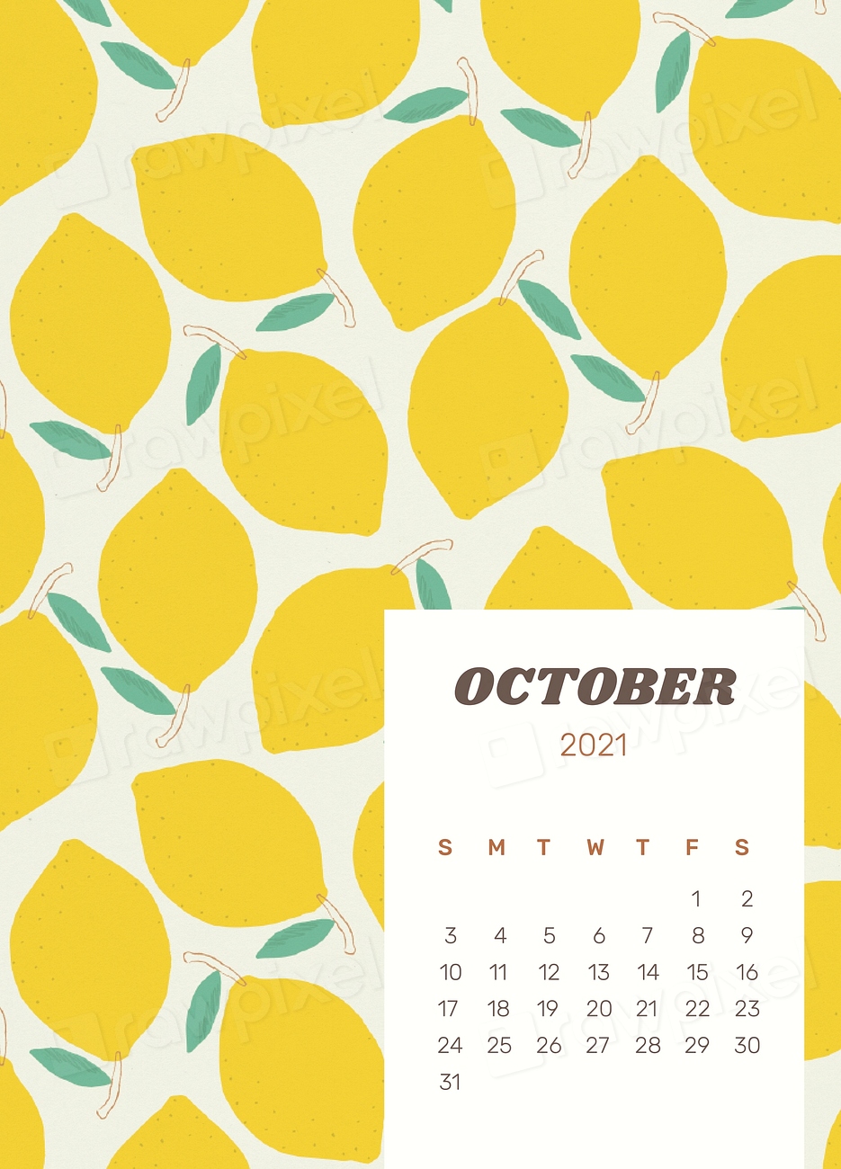 Calendar 2021 October editable poster | Premium PSD - rawpixel