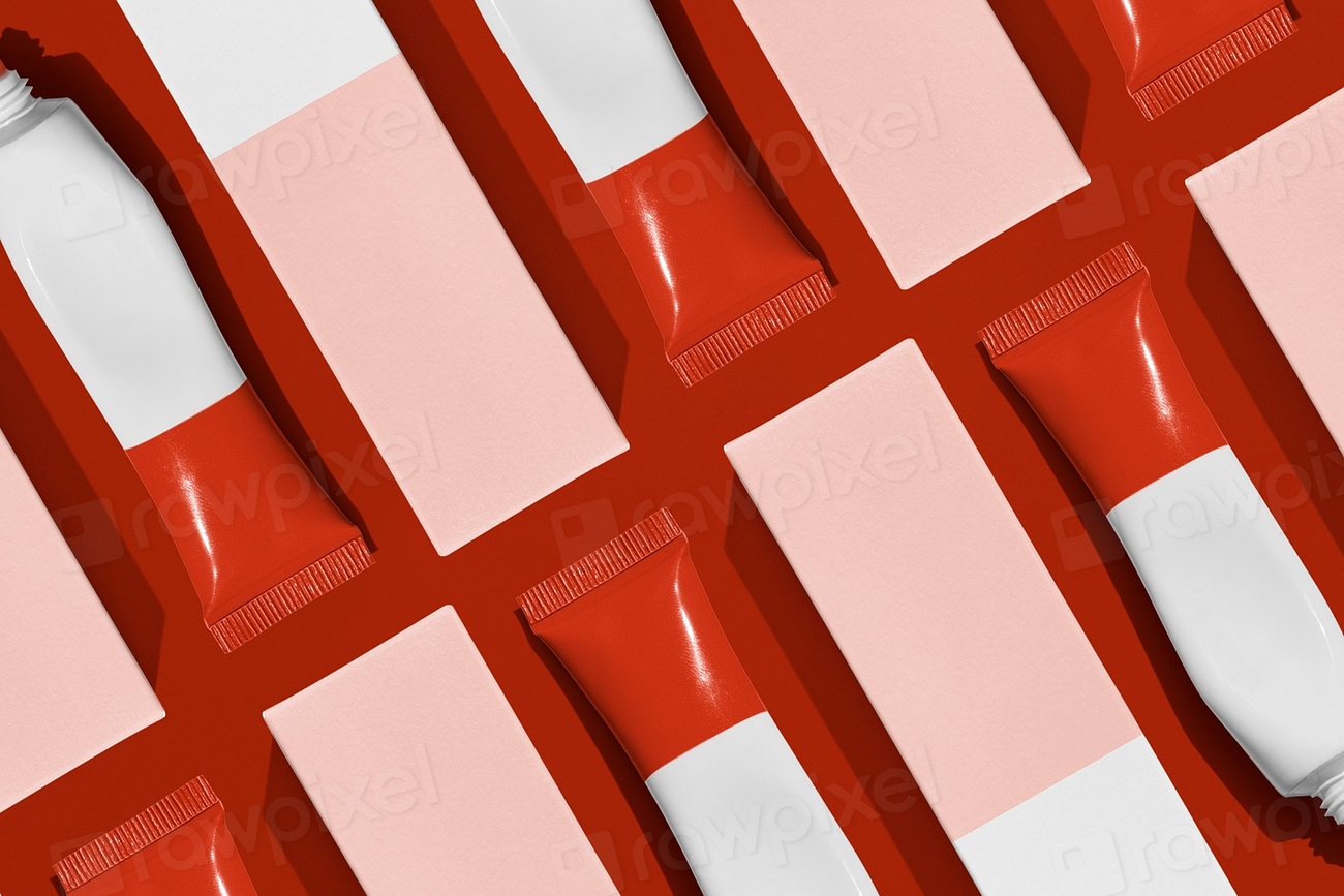 Red paint tube mockup psd | Premium PSD Mockup - rawpixel