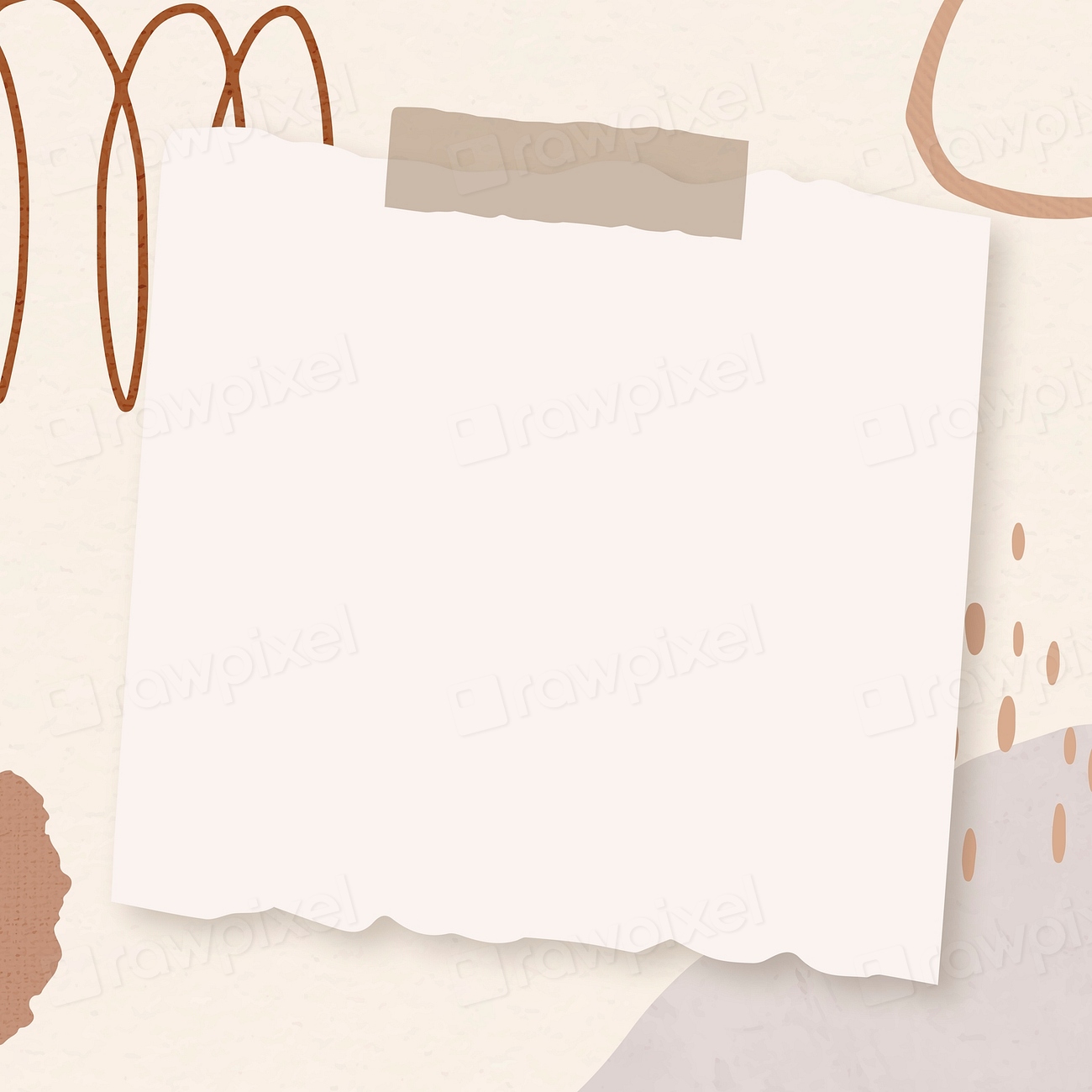 Paper note frame psd beige | Premium PSD - rawpixel